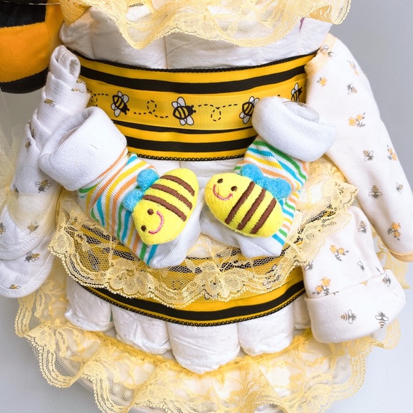 Handmade | Accessories | Bee Diaper Cake Bee Baby Shower Gift | Poshmark